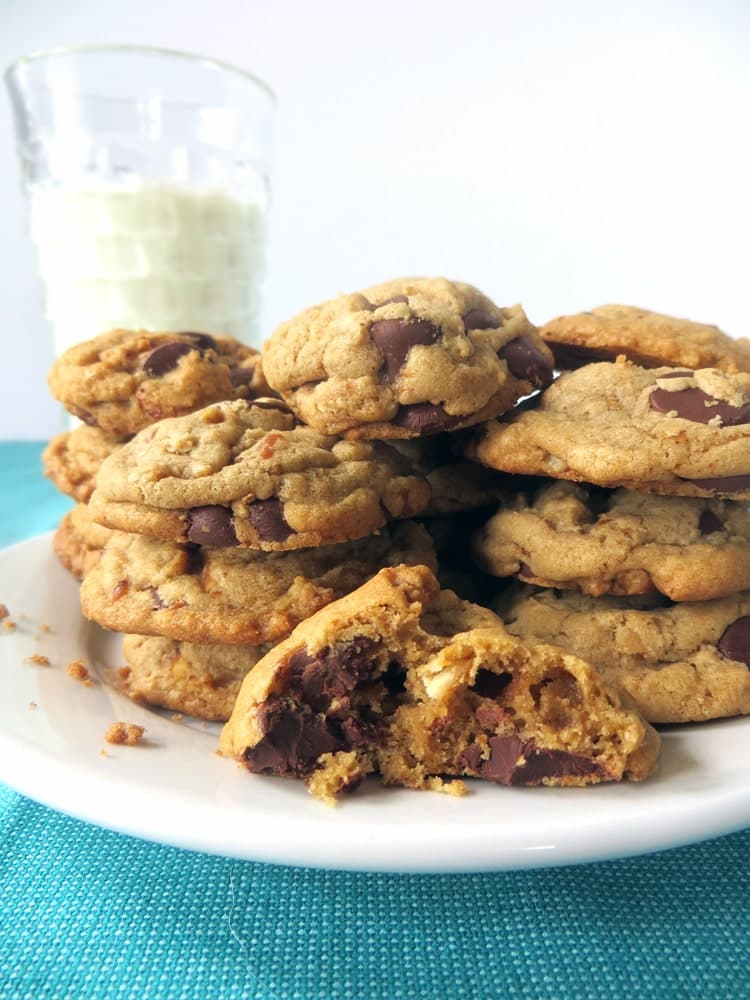 Brown Butter Chocolate Chip Pretzel Cookies - Cooking and Cussing