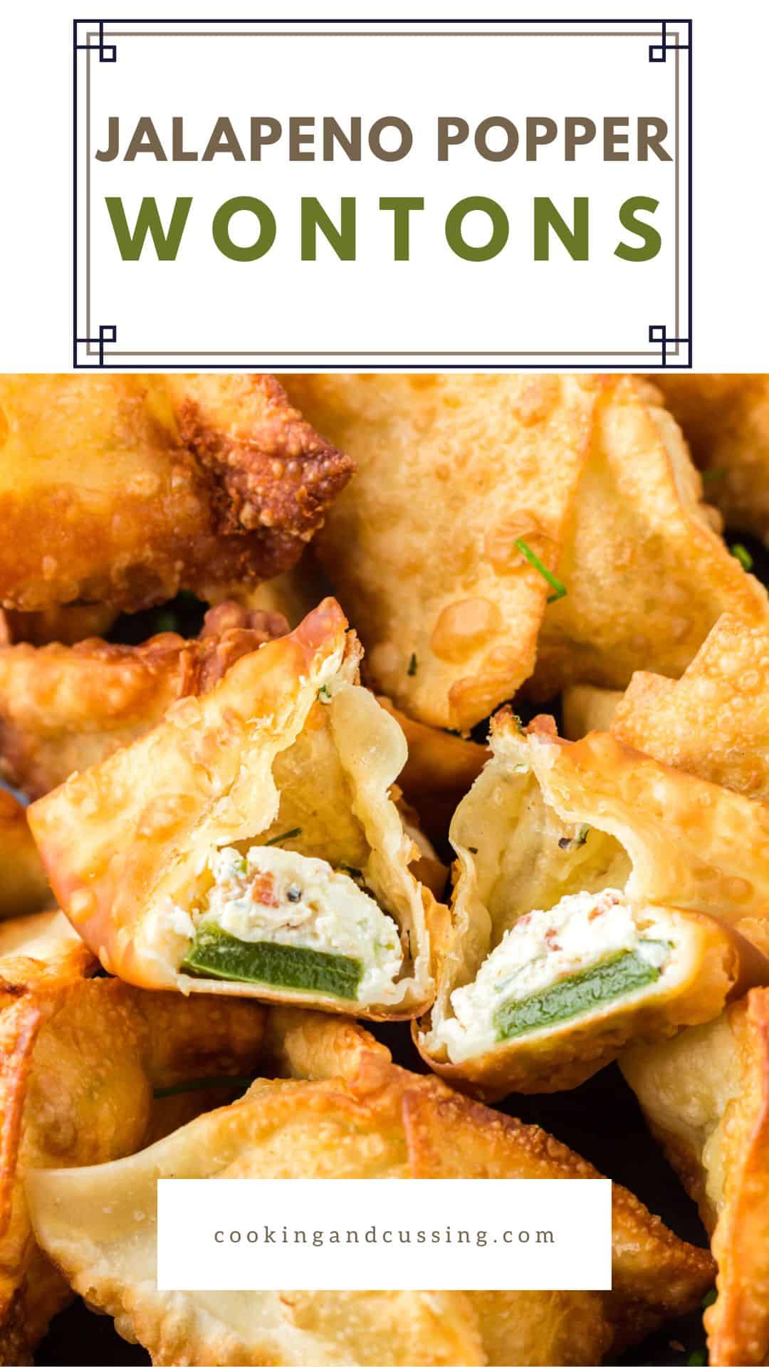 Jalapeño Popper Wontons - Cooking and Cussing